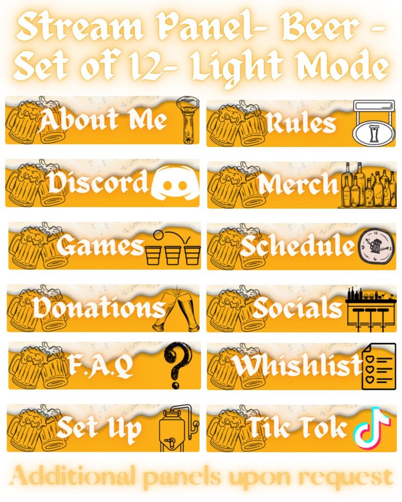 Beer Stream Panels(12): Subscription Badges(6) (digital Download) - Etsy