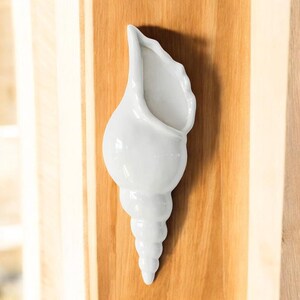 Ceramic Sea Shell Vase: Modern White Wall Hanging Decor - Etsy