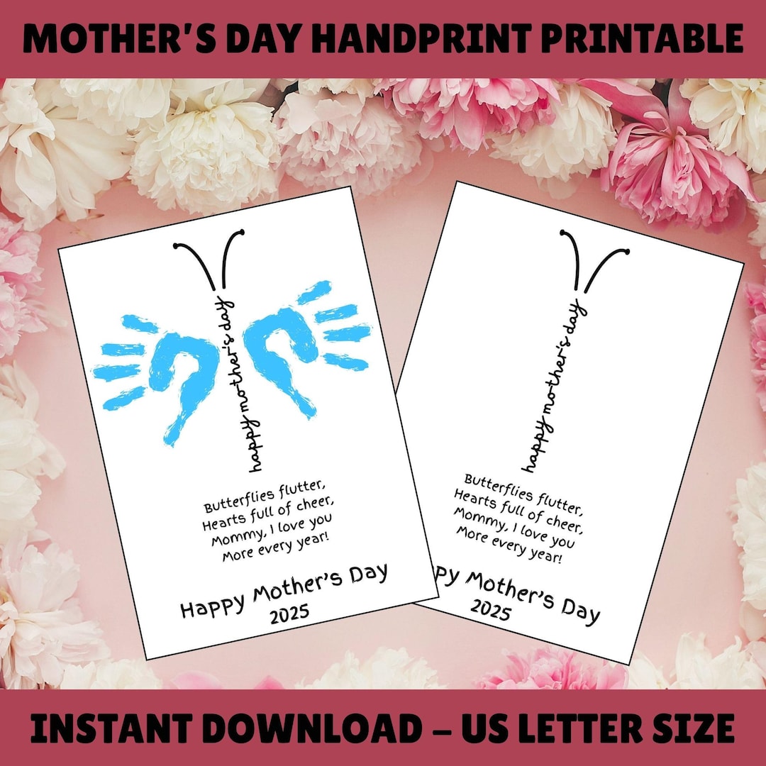 Mother's Day Handprint Poem Craft: Kids Printable Gift (PDF) - Etsy