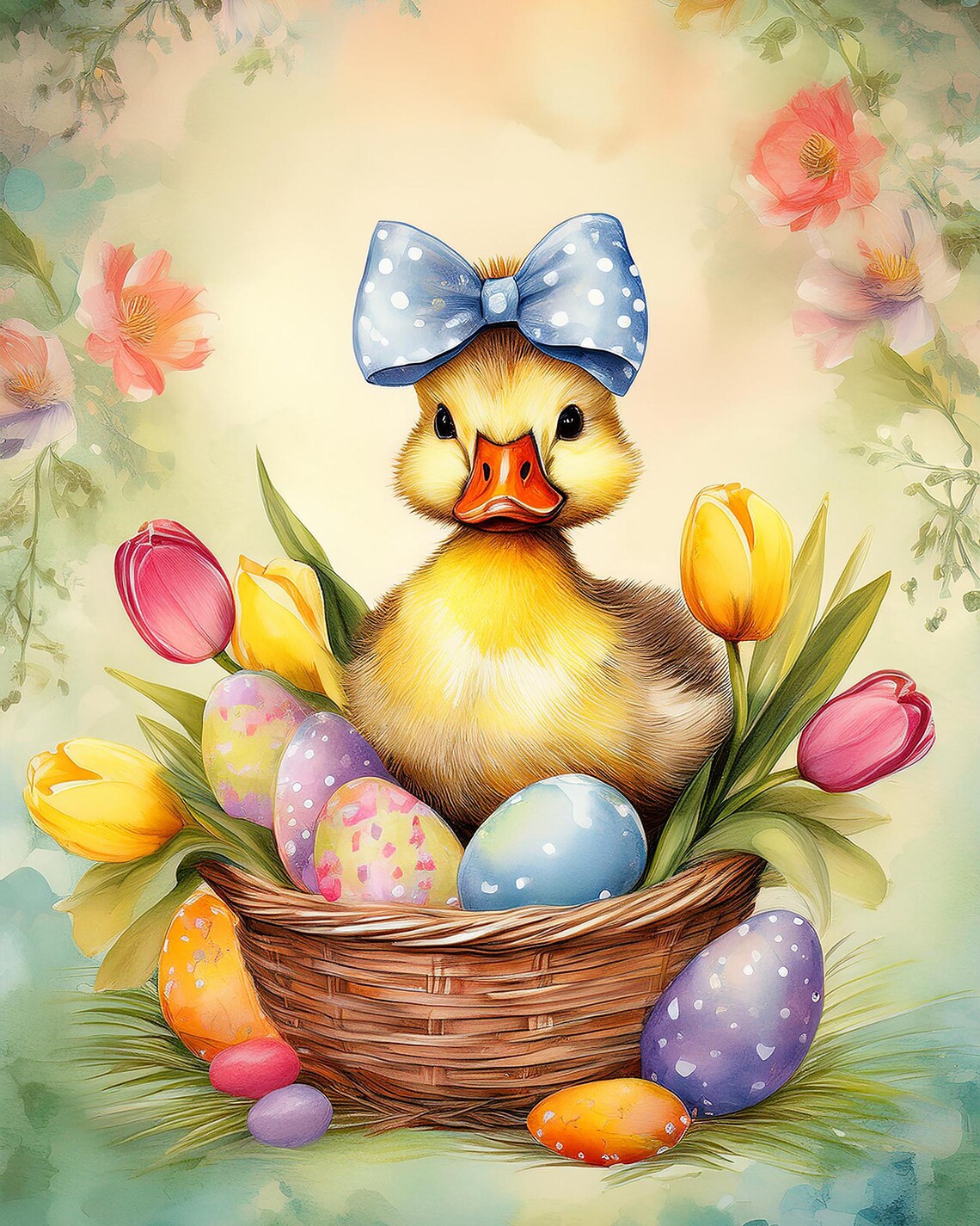 Shabby Chic Easter Ducks. 4 8x10 Digital Images, Farm, Country, Digital ...