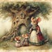 Vintage Mouse Family Tree House Image, Printable Wall Art (digital ...