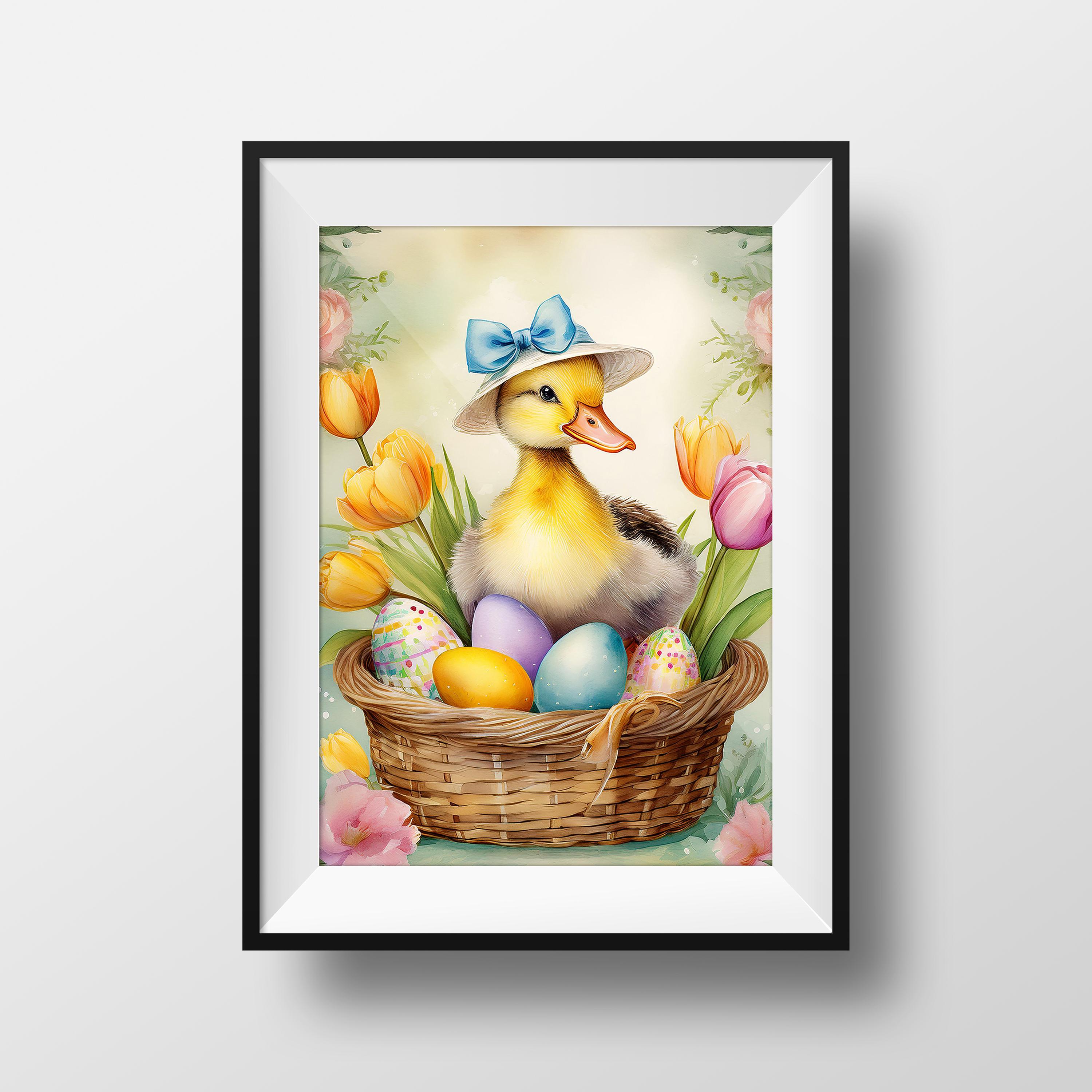 Shabby Chic Easter Ducks. 4 8x10 Digital Images, Farm, Country, Digital ...