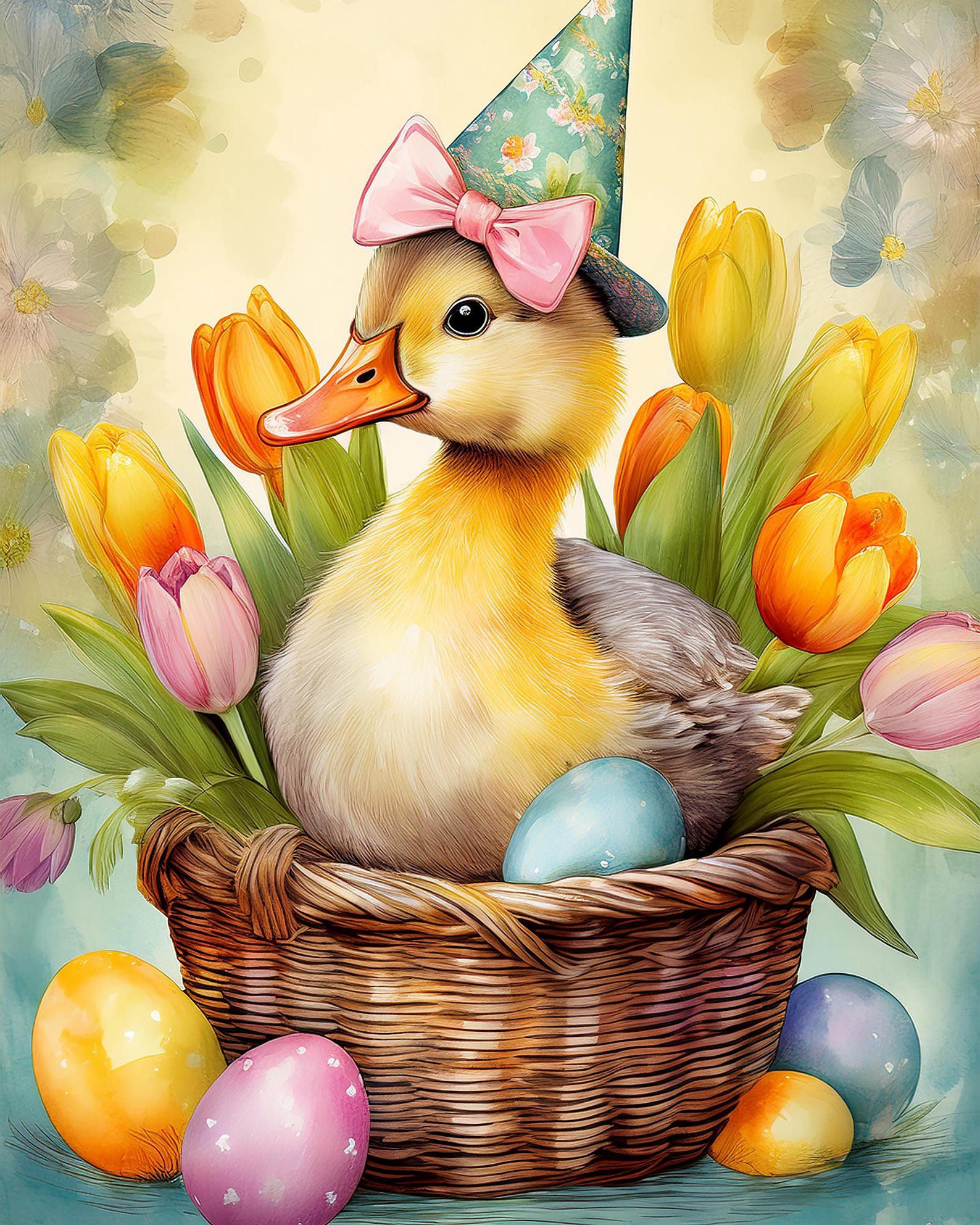 Shabby Chic Easter Ducks. 4 8x10 Digital Images, Farm, Country, Digital ...