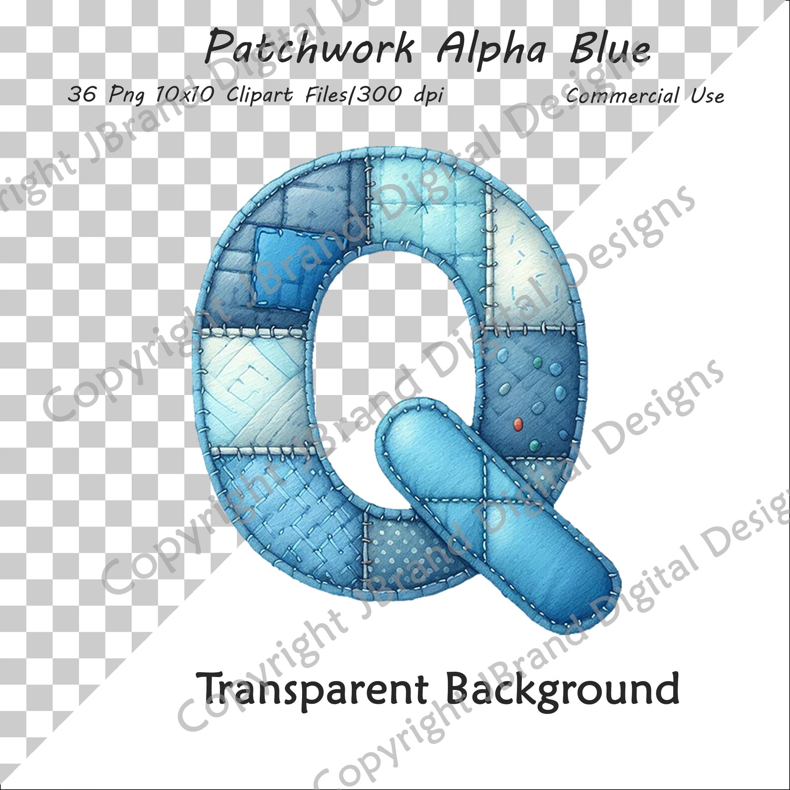 Patchwork Clipart Boy Alpha & Numbers: Scrapbook Graphics (digital ...