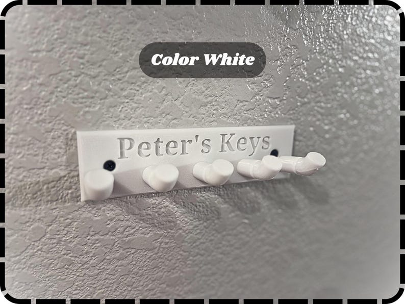 Personalized Key Holder for Wall, Custom Key Rack, Housewarming Gift ...
