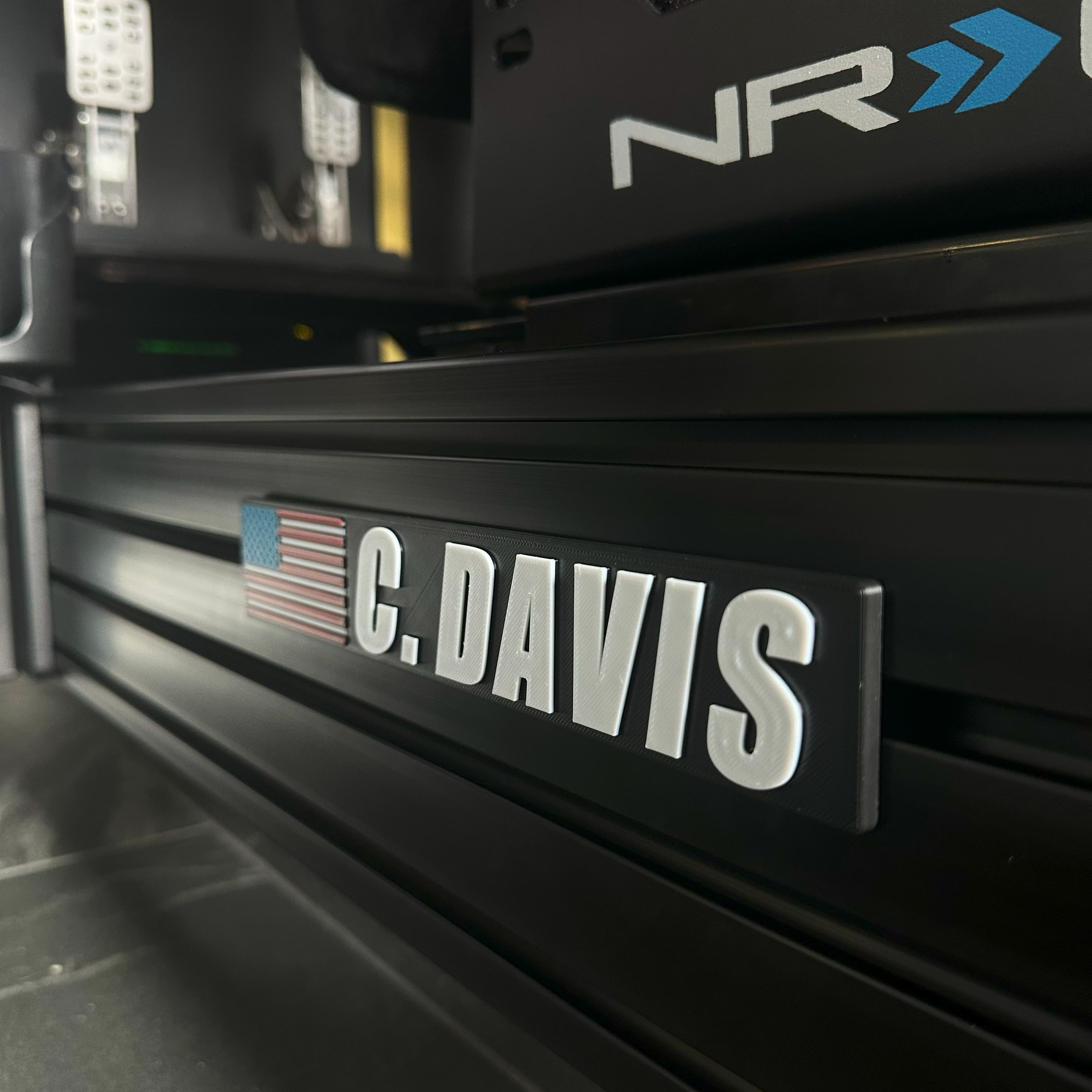 Custom Sim Rig Name Plate | Personalized Gamertag, Flag, or Icon - Etsy