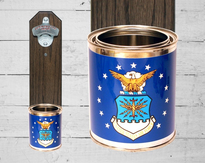 United States Air Force Wall Mounted Bottle Opener With US Military Tin ...