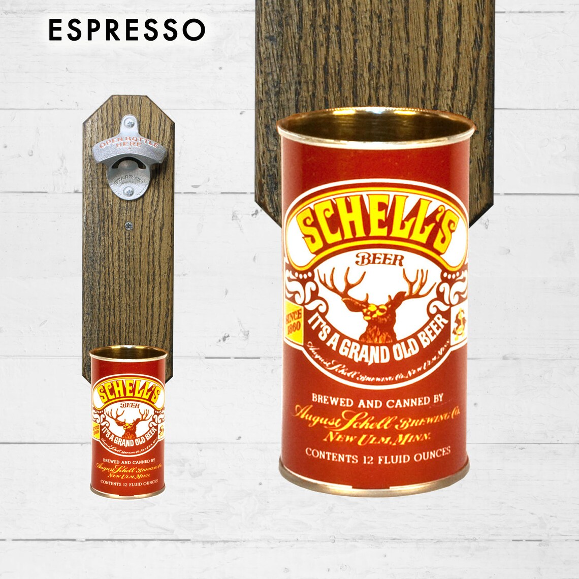 Schell's Wall Mounted Bottle Opener With Vintage Grand Old | Etsy