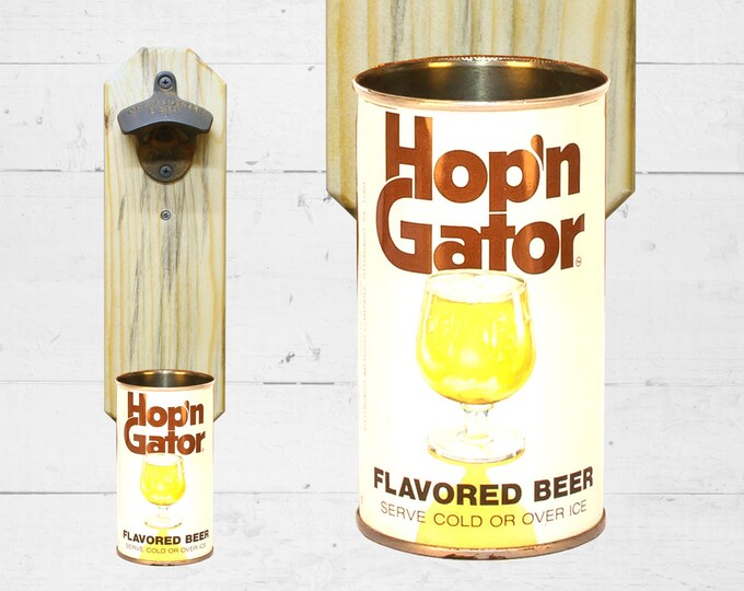 Hop 'n Gator Wall Mounted Bottle Opener With Vintage Beer - Etsy