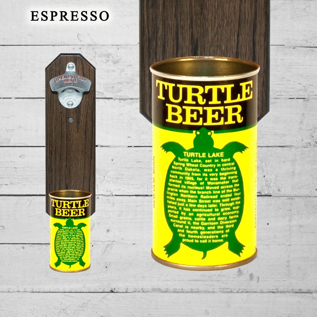 Turtle Beer Bottle Opener With Vintage Turtle Lake North Dakota Cap ...