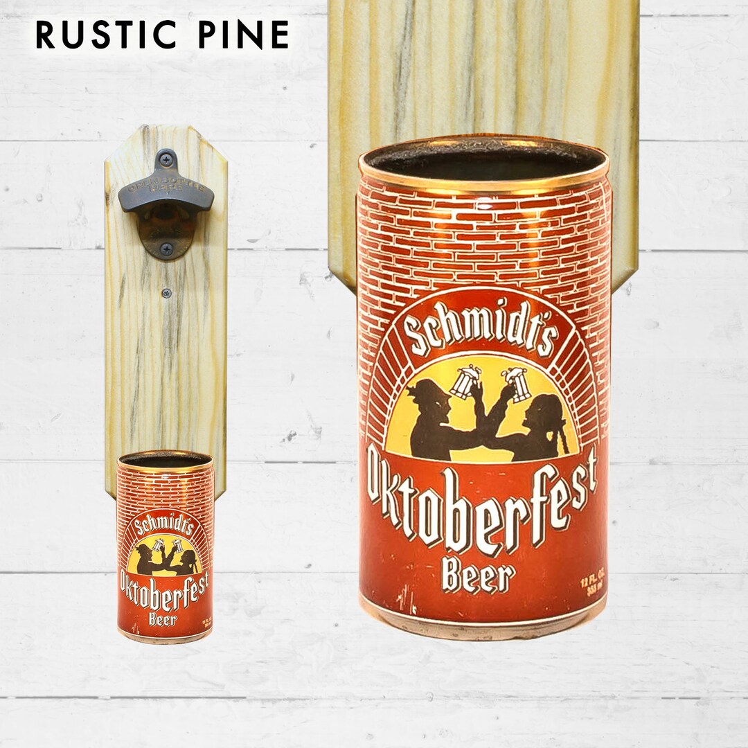 Man Cave Beer Gift Oktoberfest Bottle Opener With Vintage Schmidt Beer ...