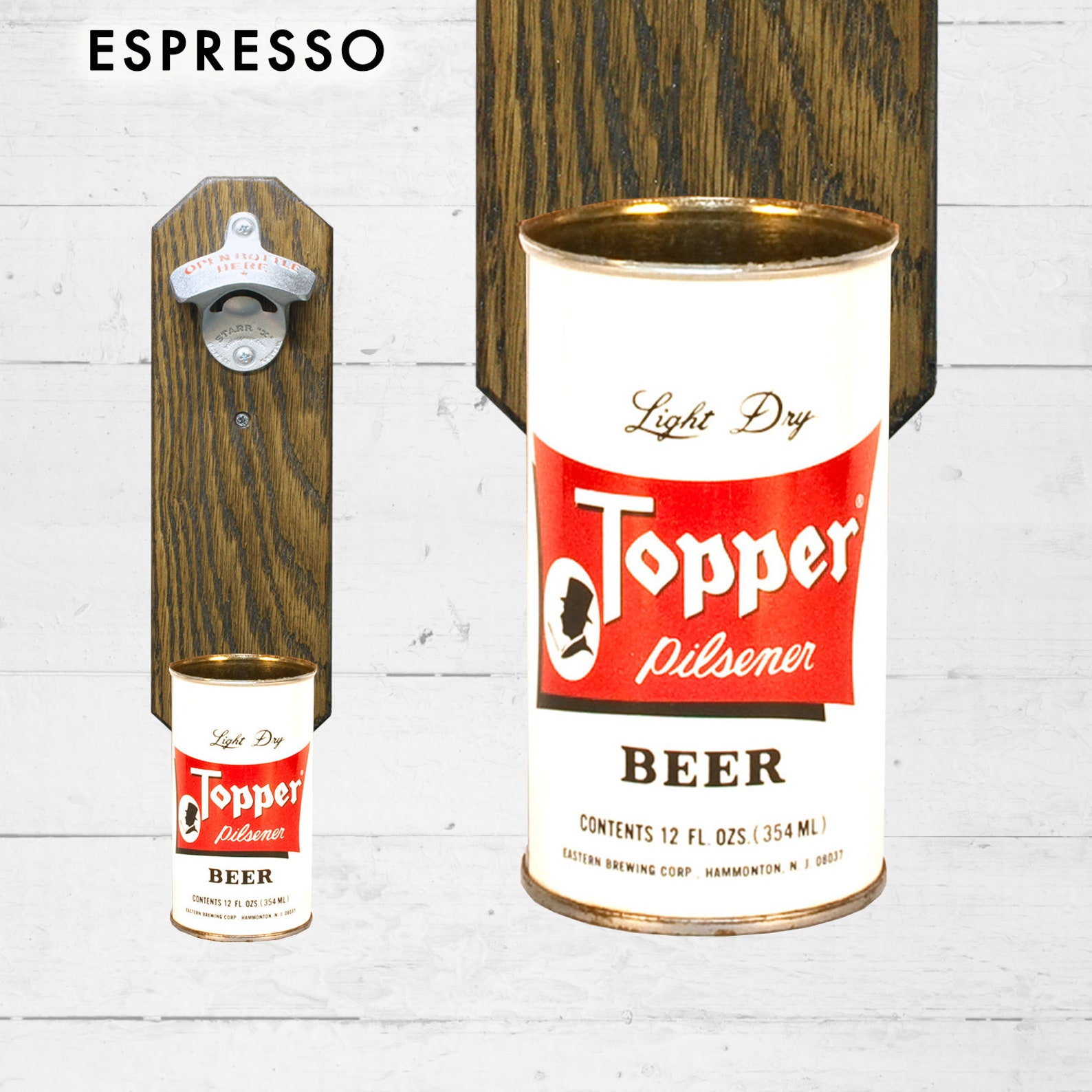 Topper Pilsner Wall Mounted Bottle Opener With Vintage Beer | Etsy