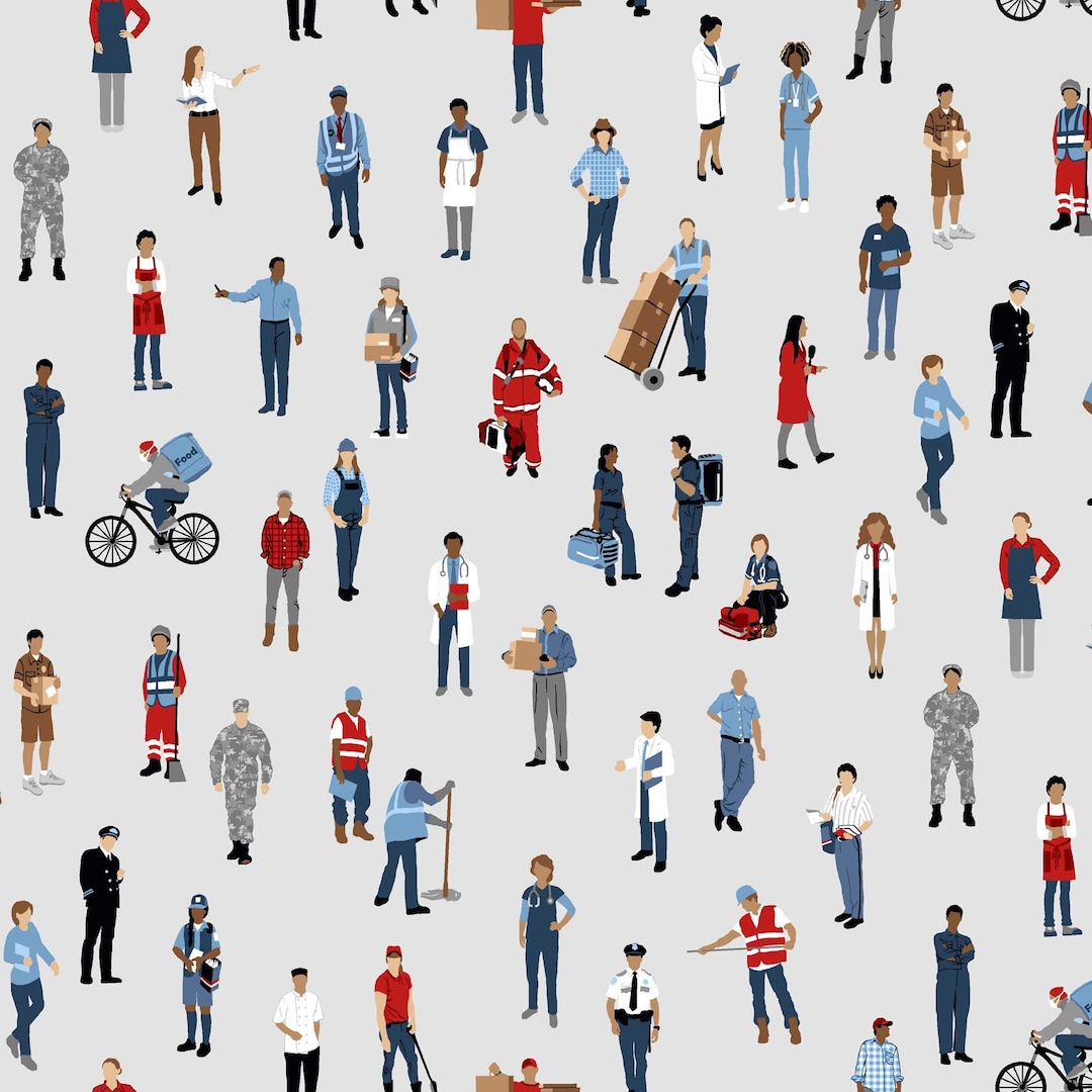 Essential Workers in Gray - Part of the Essential Heroes Line by Studio ...