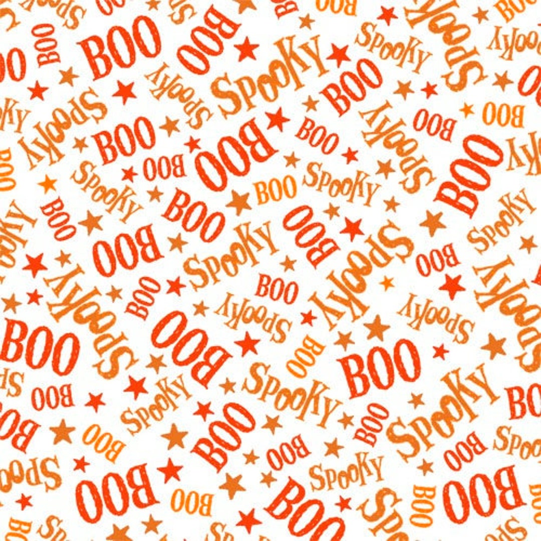 Casper the Friendly Ghost Spooky and Boo Words - Licensed Disney Fabric ...