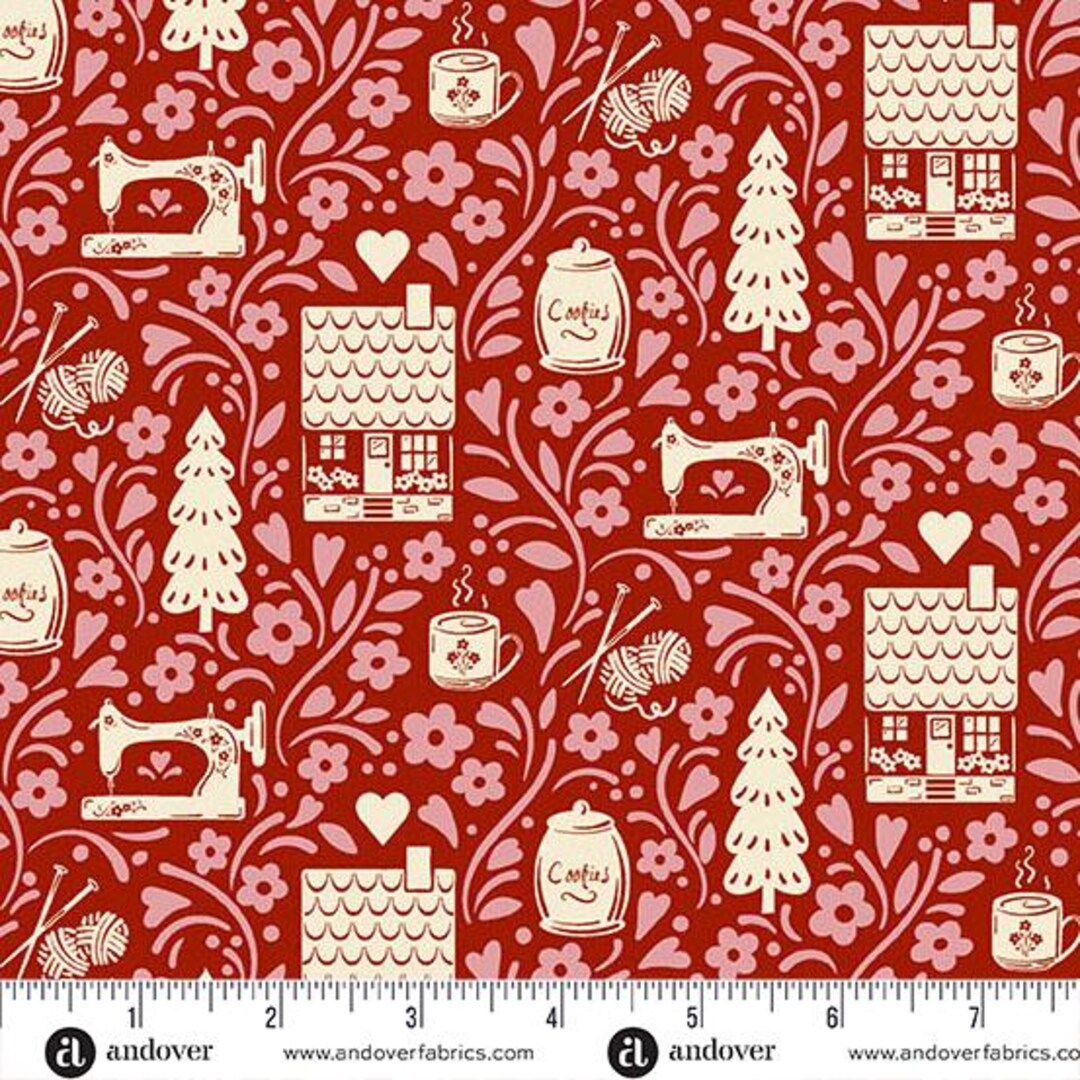 Cozy House Vingette in Garnet Part of the Cozy House Line by Judy Jarvi ...