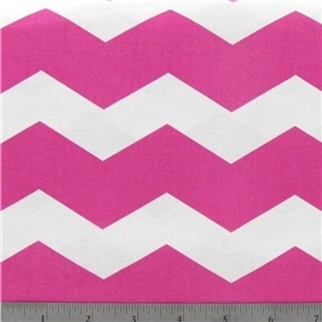 Large Chevron Print in Pink - 1 Yard - Etsy