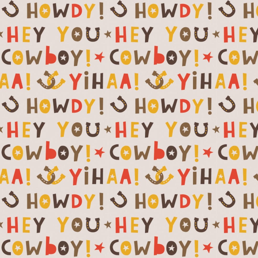 Howdy Words in Cream Part of the Hey Cowboy! Line by Camelot Fabrics ...