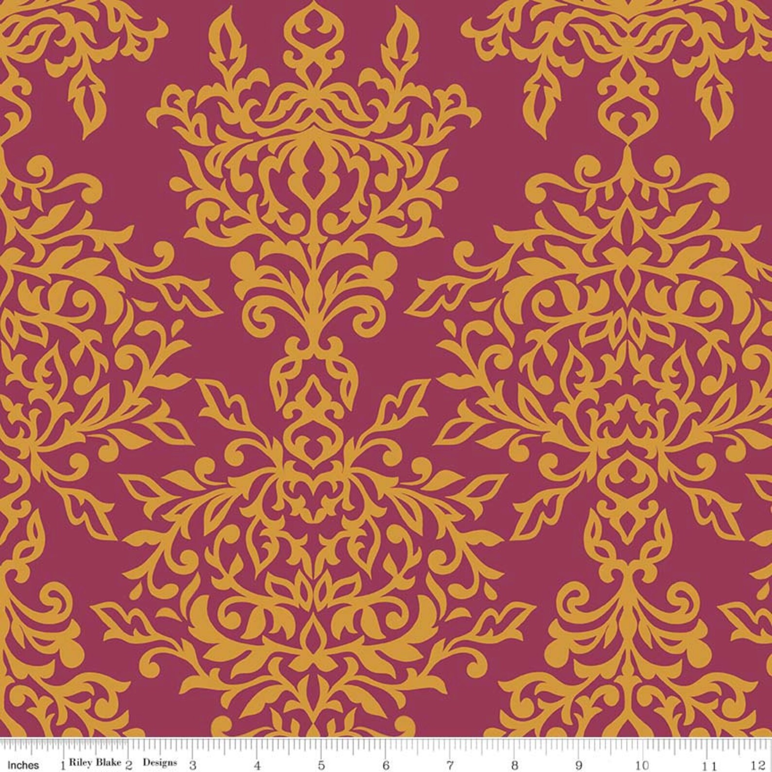 Botanique Damask in Berry by Riley Blake Designs Your Choice - Etsy