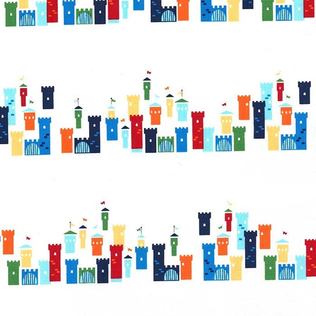 Michael Miller Castles in the Air in Primary - You Pick the Cut - Etsy