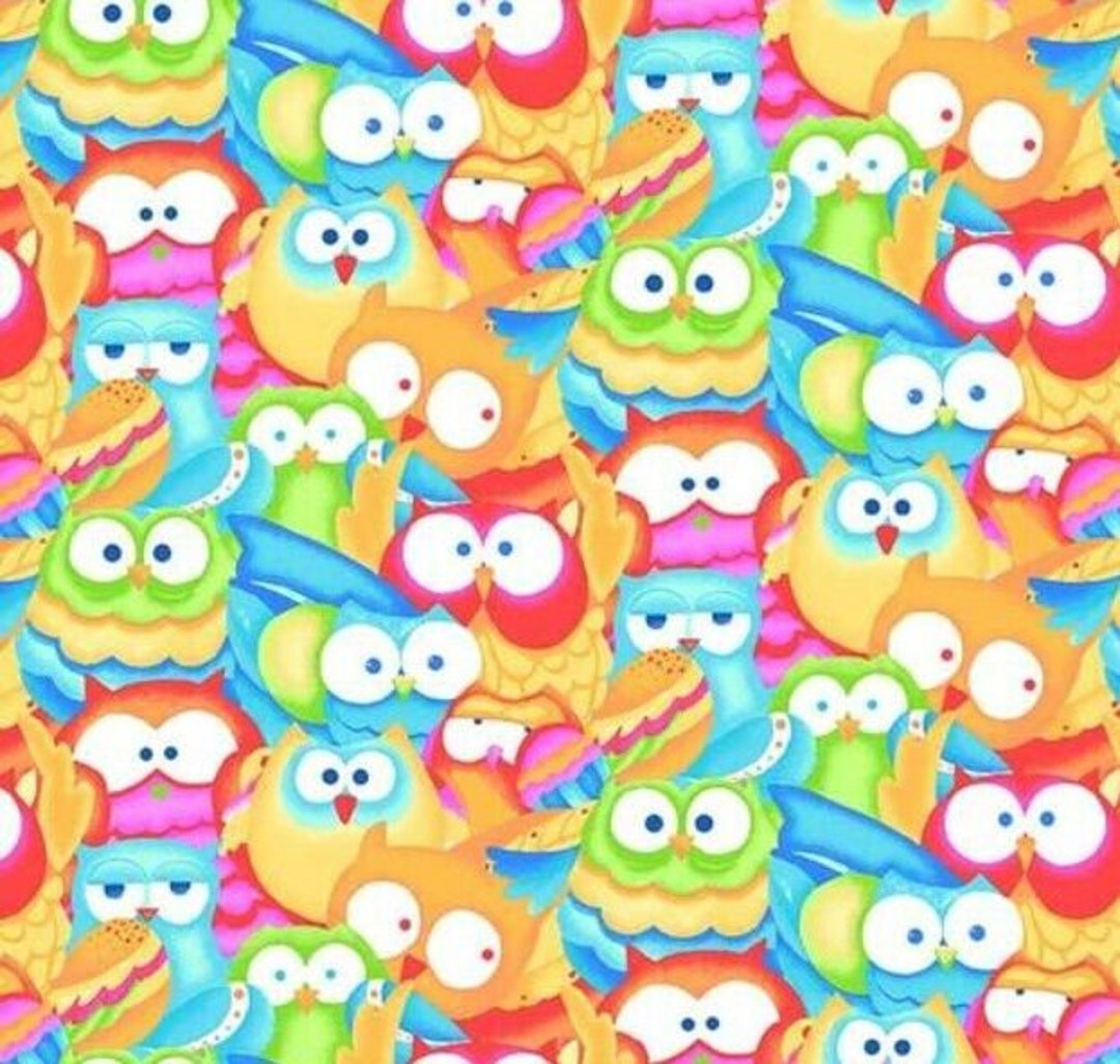 FLANNEL - Packed Owls - Comfy Flannel Print by A.E. Nathan -you Choose ...