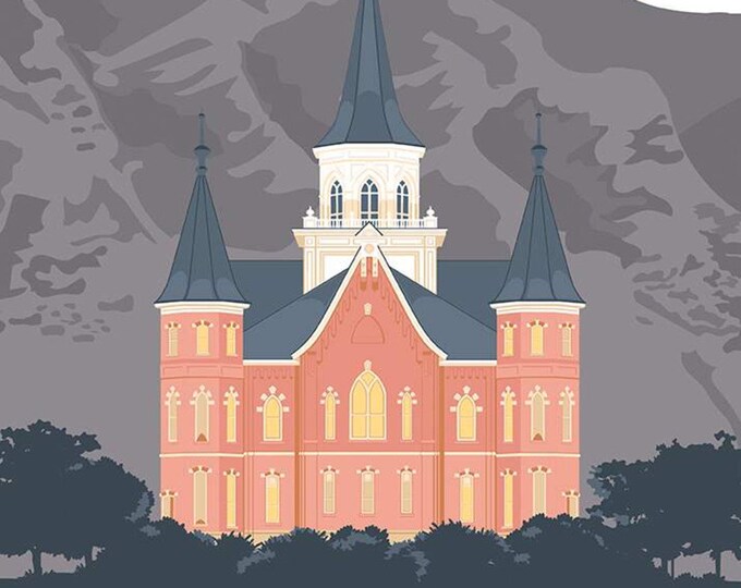 Temples Provo Temple Panel by Riley Blake Designs - Etsy