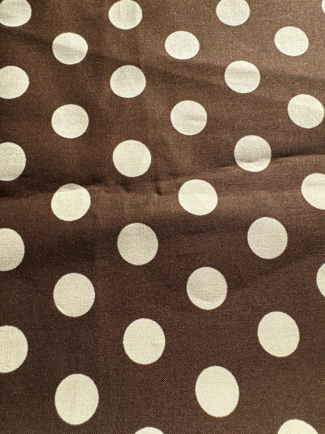 Brother Sister Fabric - Cream Polka Dots on Brown - 17 Inch Piece - Etsy