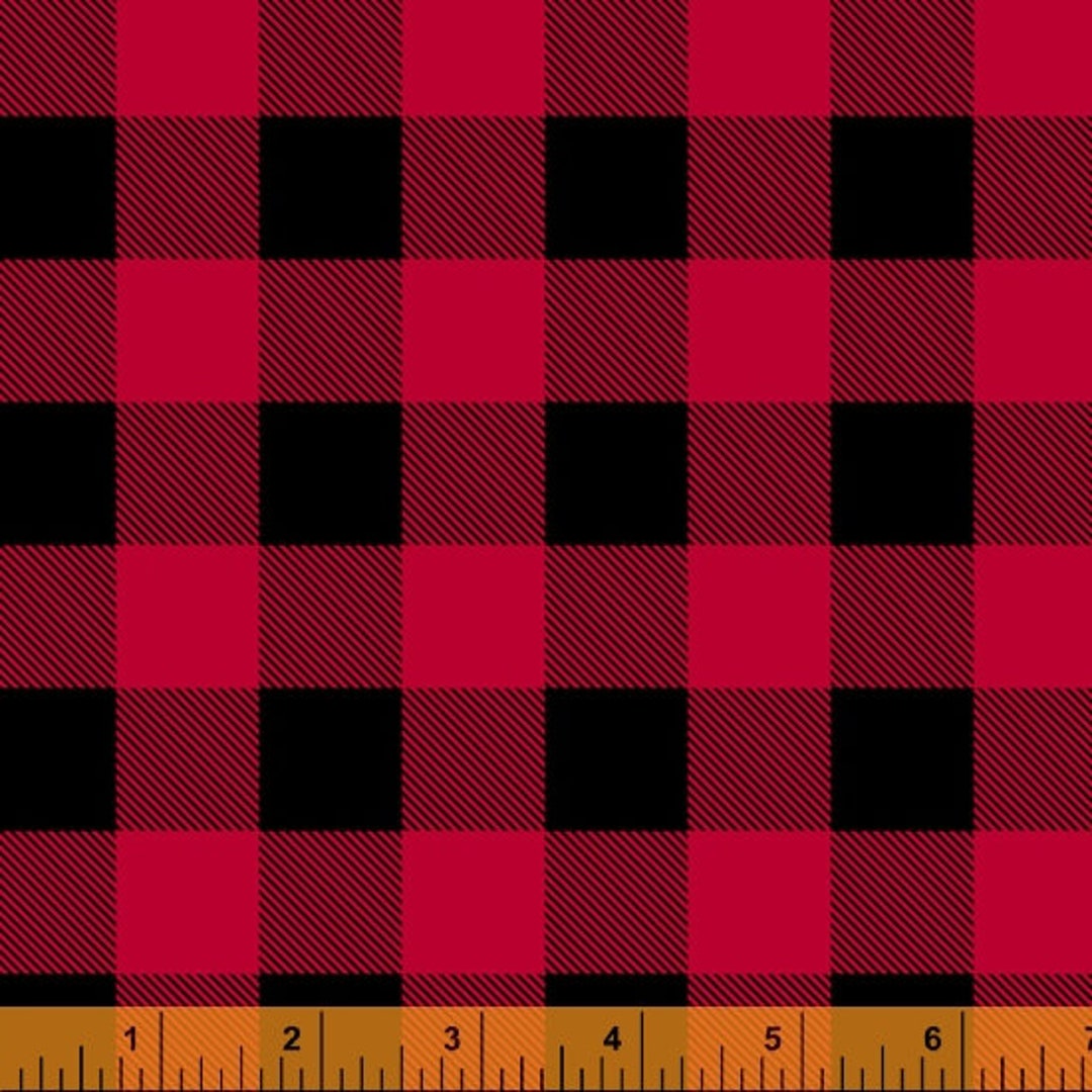 Red and Black Plaid Design Part of the Mancave Line by Windham Fabrics ...