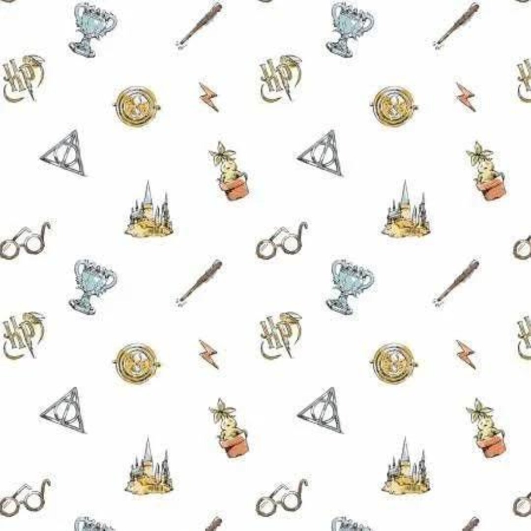 Licensed Harry Potter - Watercolor Elements in White Part of the ...