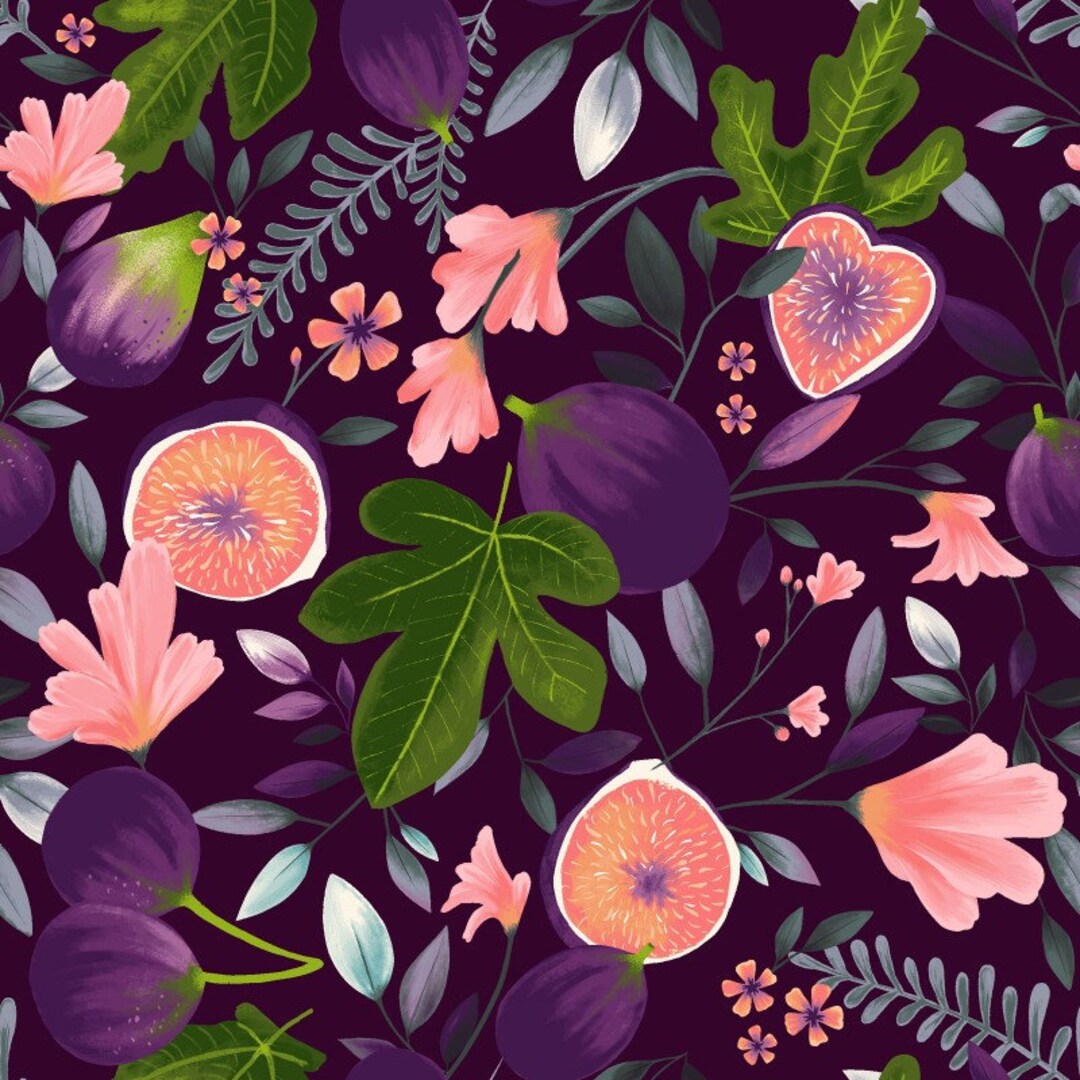 Amethyst Garden Main in Purple by Clothworks Fabrics - 41 Inch Piece - Etsy