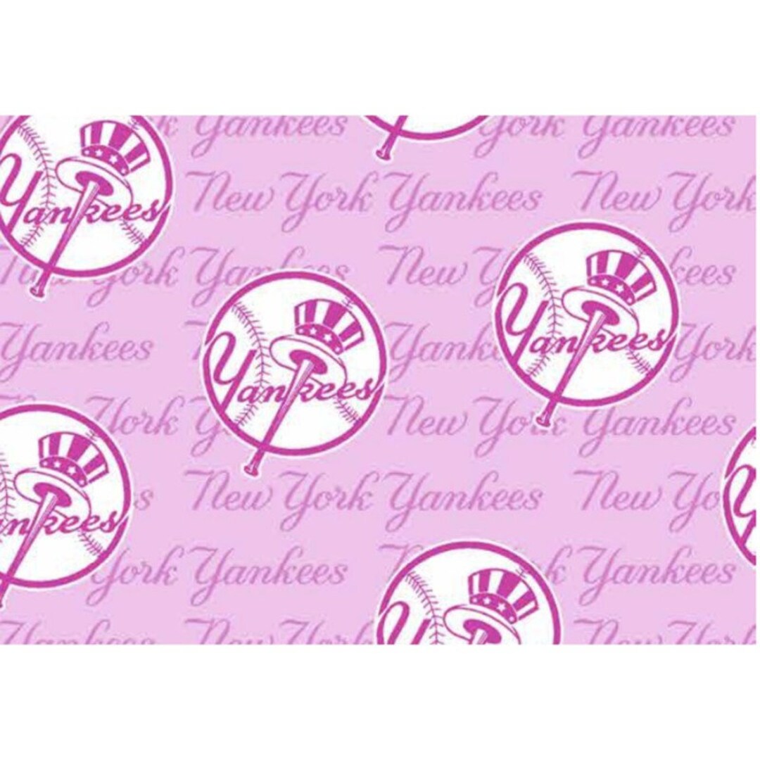 Licensed MLB New York Yankees Fabric in Pink - Your Choice of Cut - Etsy