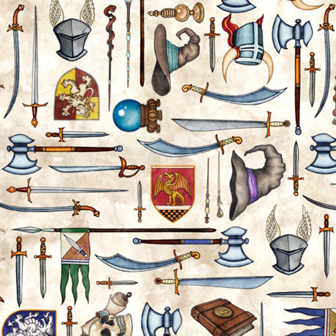 Weapon and Shield Toss in Beige Part of the Dragon Quest Line by ...