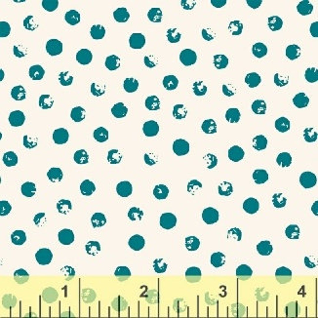 Clever Dot in Teal by Bread and Butter- Anthology Fabrics - 36 Inch ...