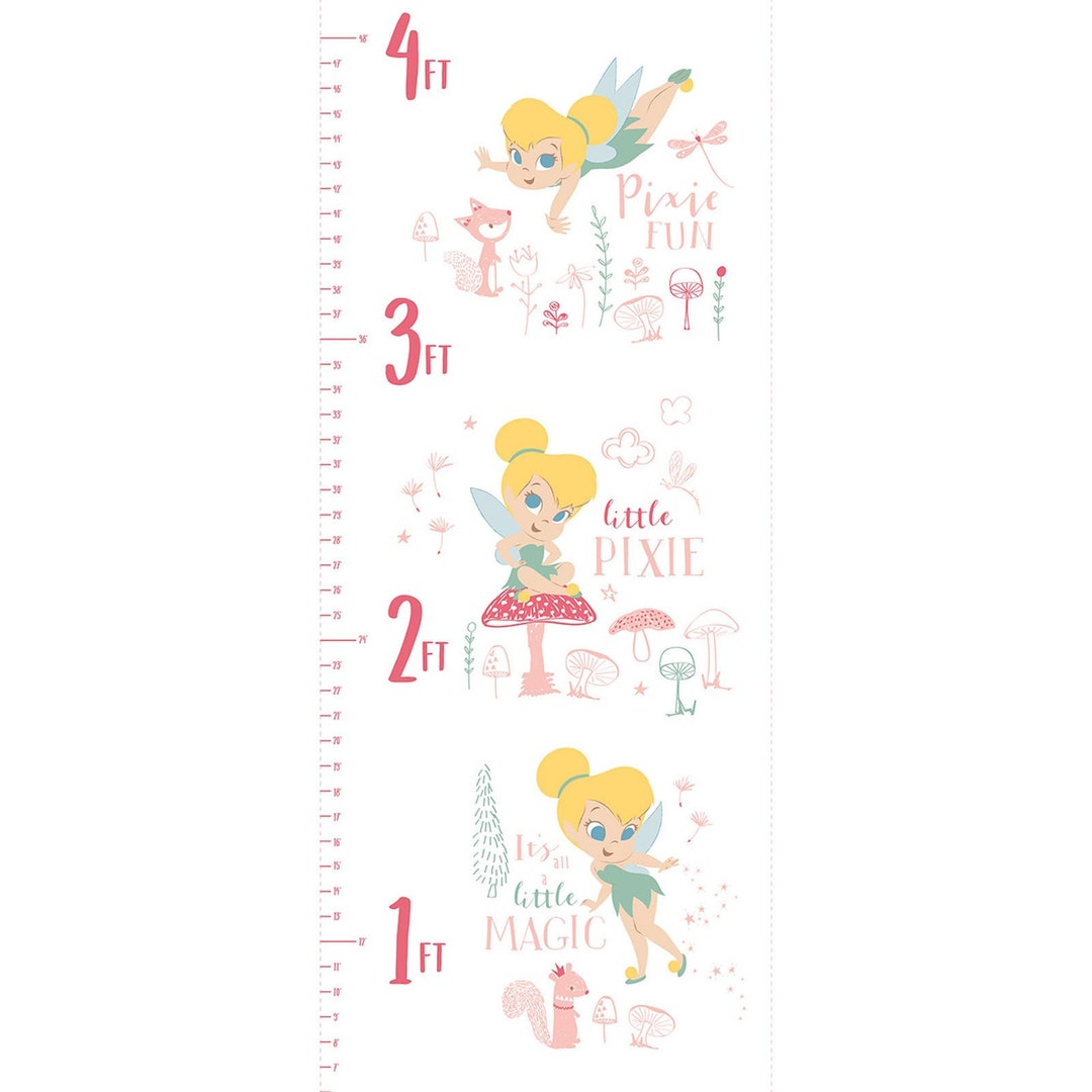 Licensed Tinkerbell Measuring Chart Panel -from the Peter Pan ...