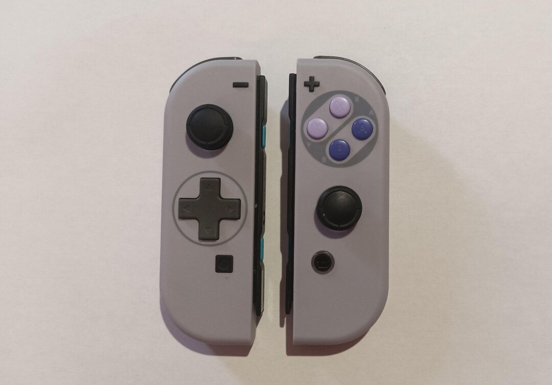 Personalized SNES Joycon Controllers, Nintendo Retro Joy-cons, Official ...