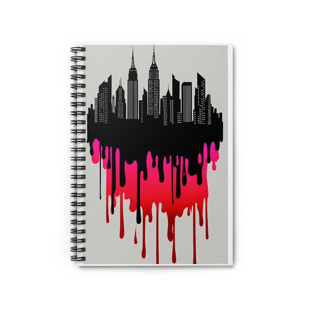 Artsy Moody Emo Spiral Notebook New York City Cityscape Journal ...