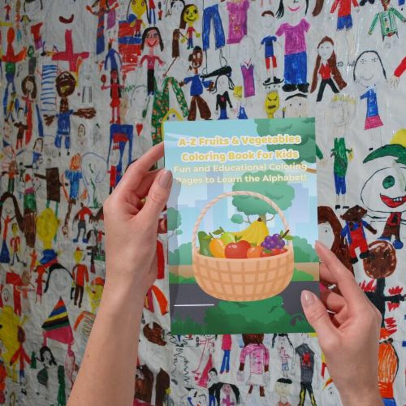 A-Z Fruits & Vegetables Coloring Book for Kids | Fun Alphabet Learning ...