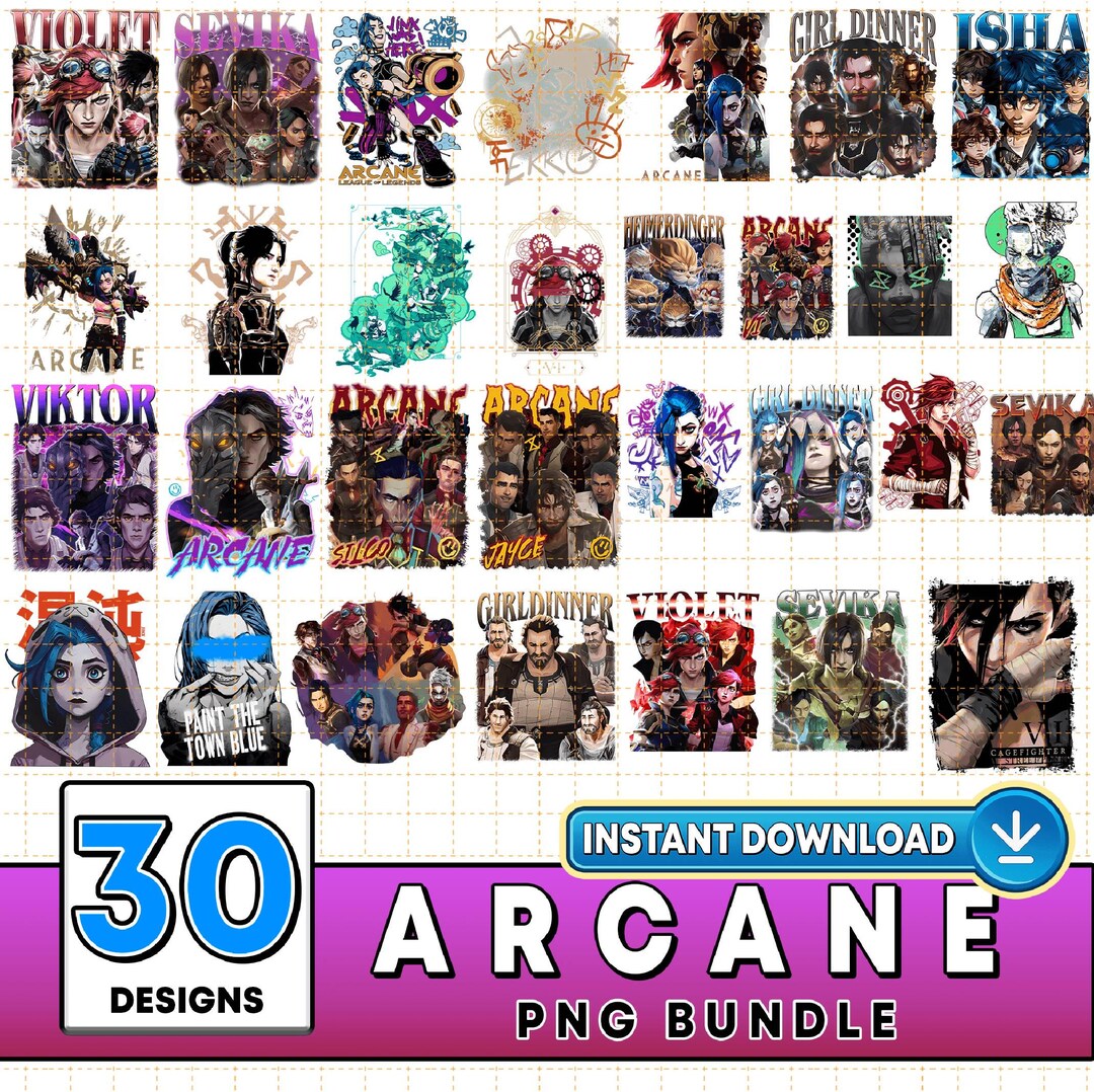 Jinx Bundle PNG, Arcane Jinx Shirt Design, Vi Jinxed, Anime Graphic Png ...