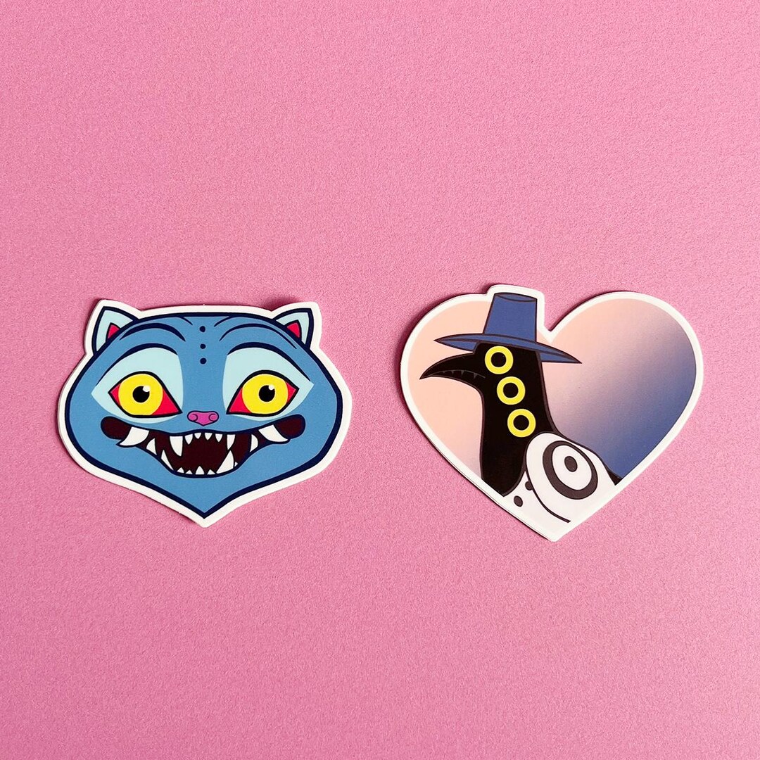 DEMON PETS STICKER Set Vinyl Stickers, Choose One or Both - Etsy