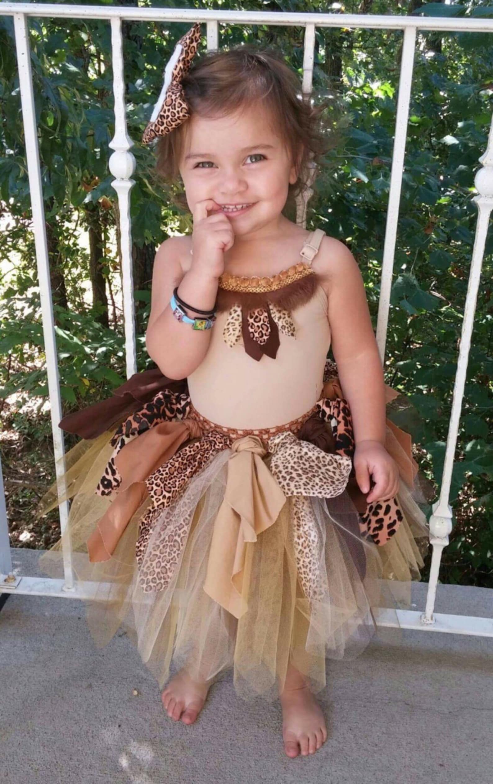 Cave Girl Costume Cave Girl Tutu Costume Jungle Princess Etsy