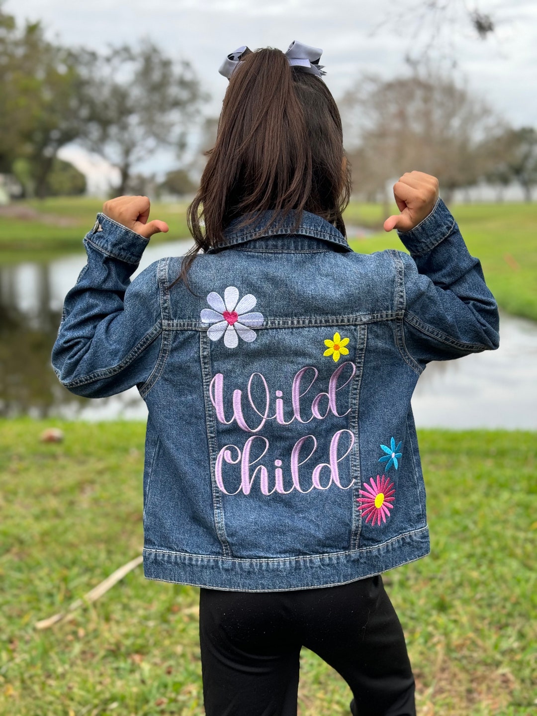Embroidered Denim Jacket, Custom Jean Jacket, Personalized Jean Jacket ...