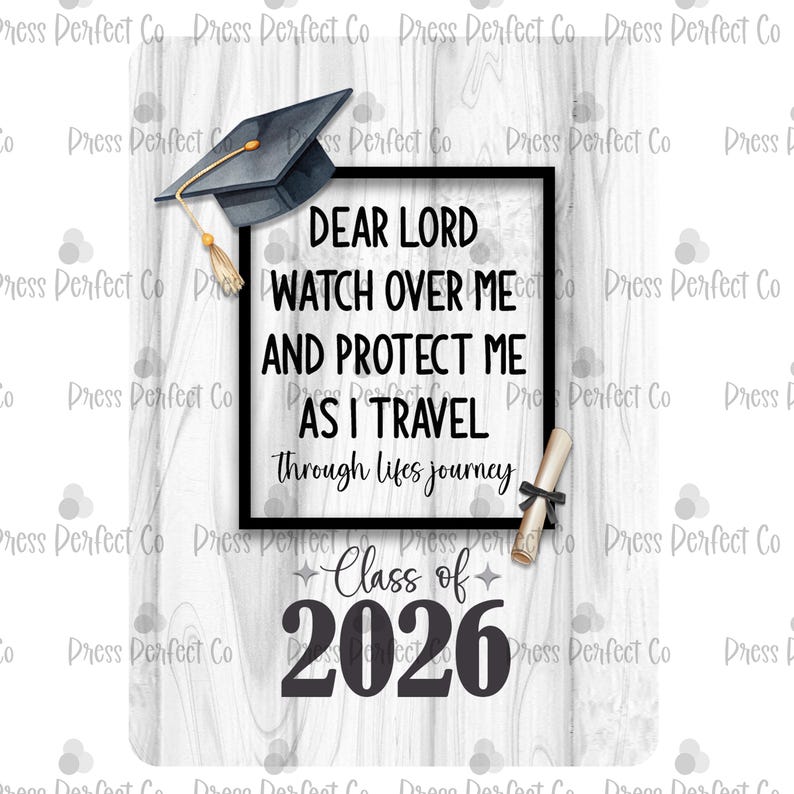 DIGITAL FILE, Car Visor Graduation Clip Design, Lords Prayer Graduation ...