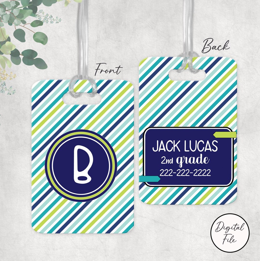 DIGITAL FILE, Sublimation Kids Bag Tag Design, Boys Luggage Tag, Kids ...