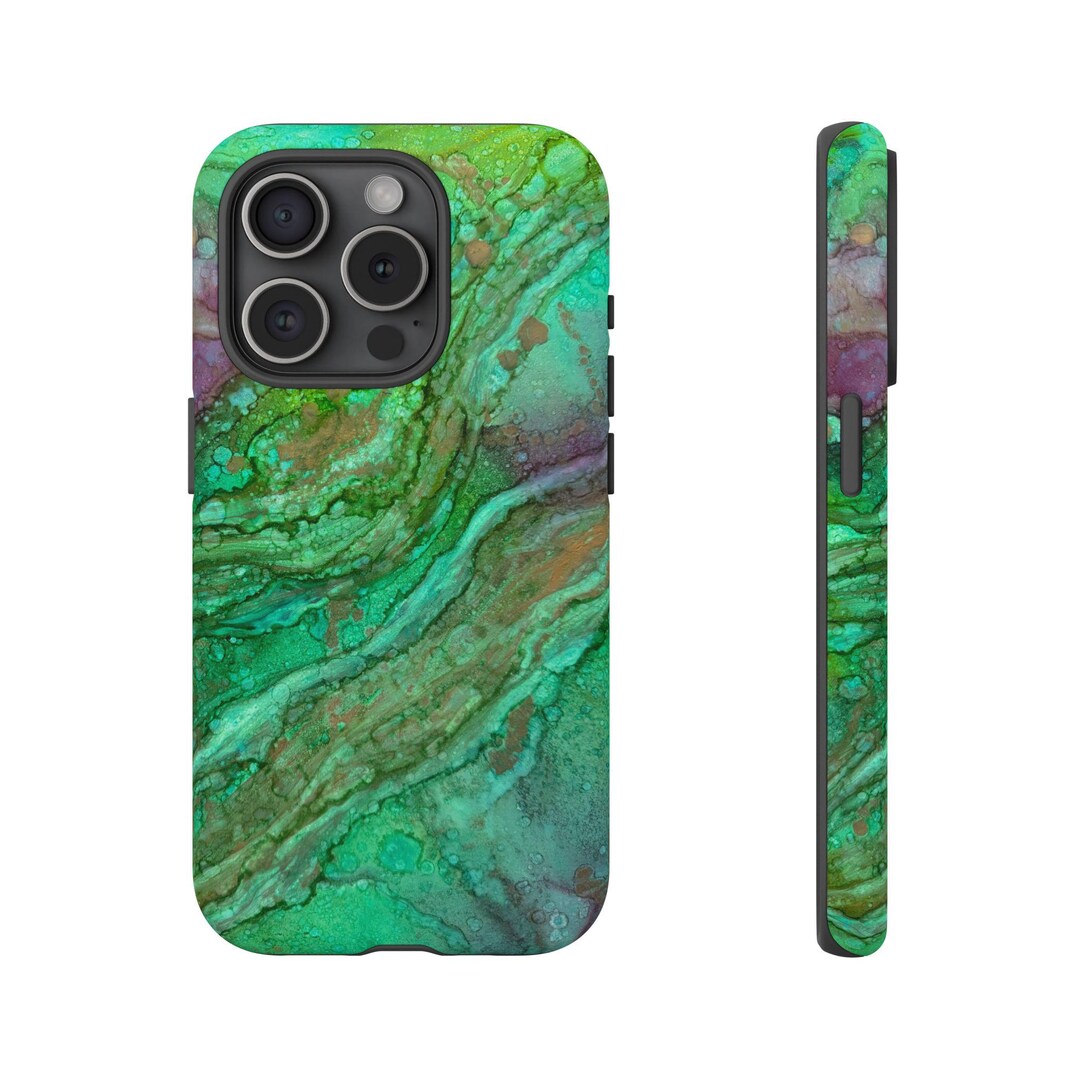 Artistic Phone Case, Green Marble Design, Tough Cases for iPhone ...