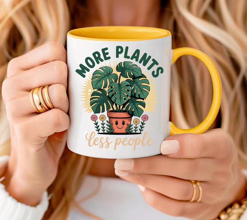 More Plants, Less People PNG Design, Plant Mom Gift, Pot Plant Funny ...