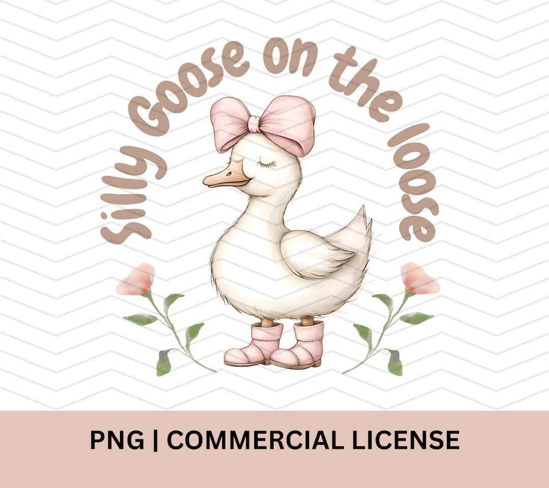 Silly Goose PNG, Funny Goose Clipart, Cute Animal Sublimation, Playful ...