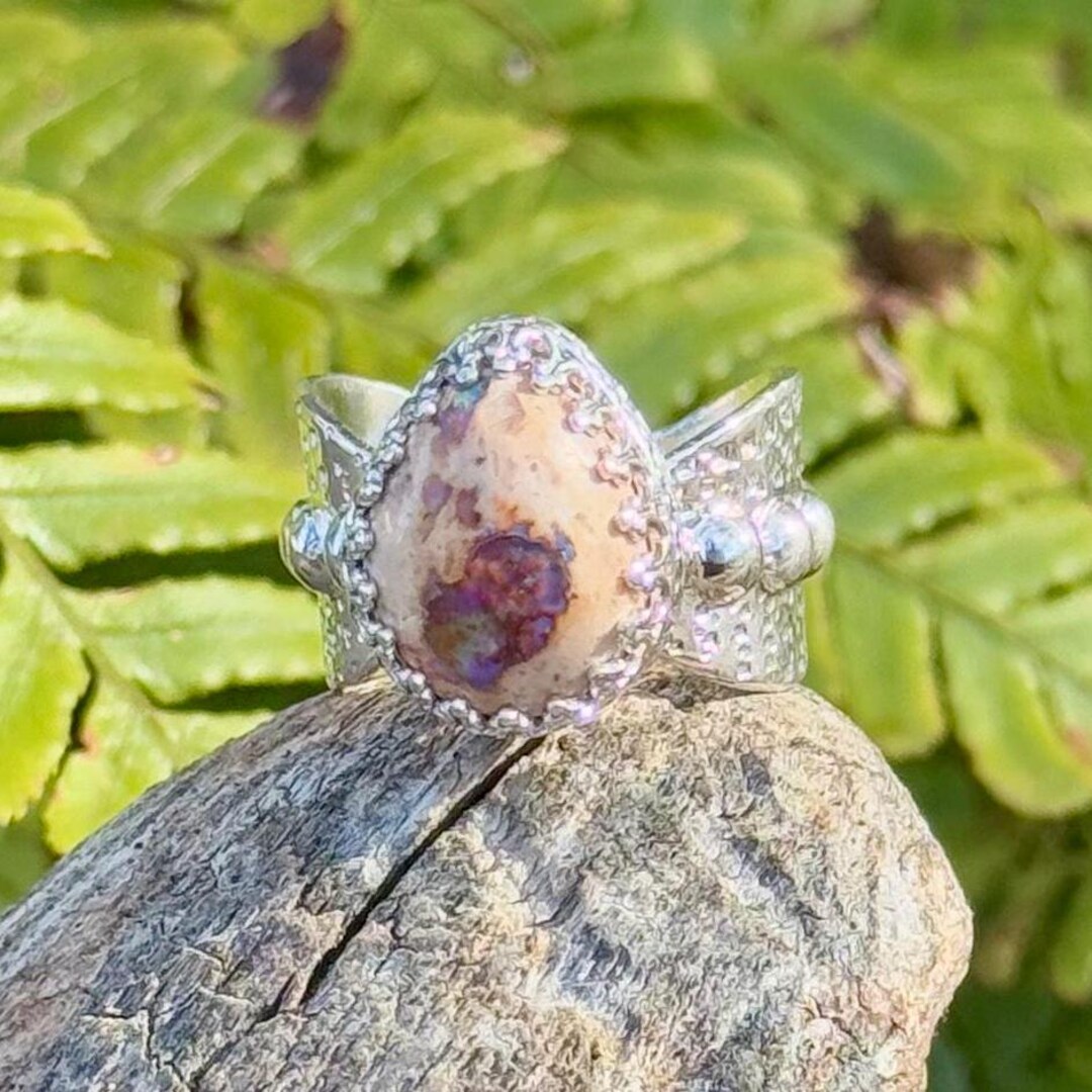 Mexican Cantera Fire Opal Opal Ring Size 6, Unique Artisan Handmade ...