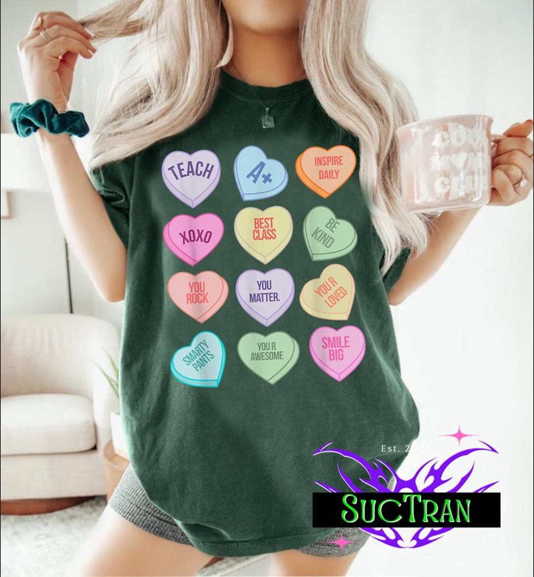 Funny Teacher Valentines Day Png, Teach Heart Candy Png, Teacher Lovers ...