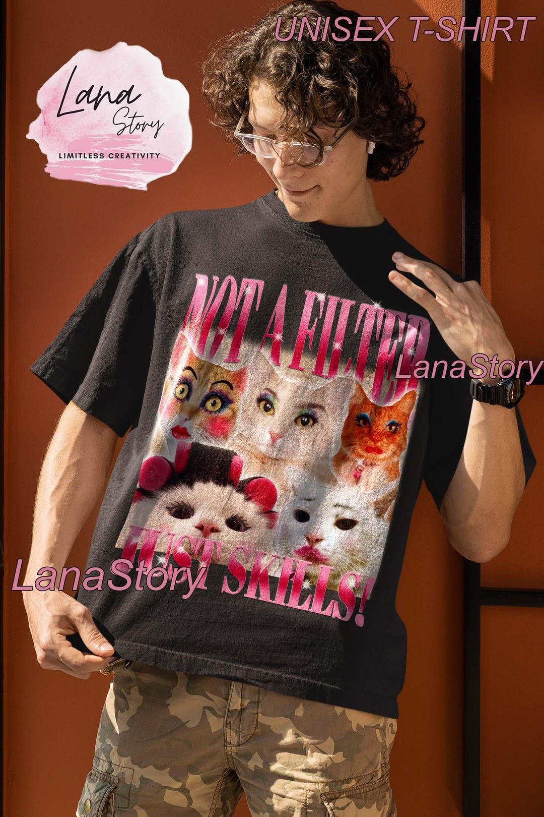 Funny Cat Meme T-shirt, Y2k Retro Animal Pun Tee - Etsy