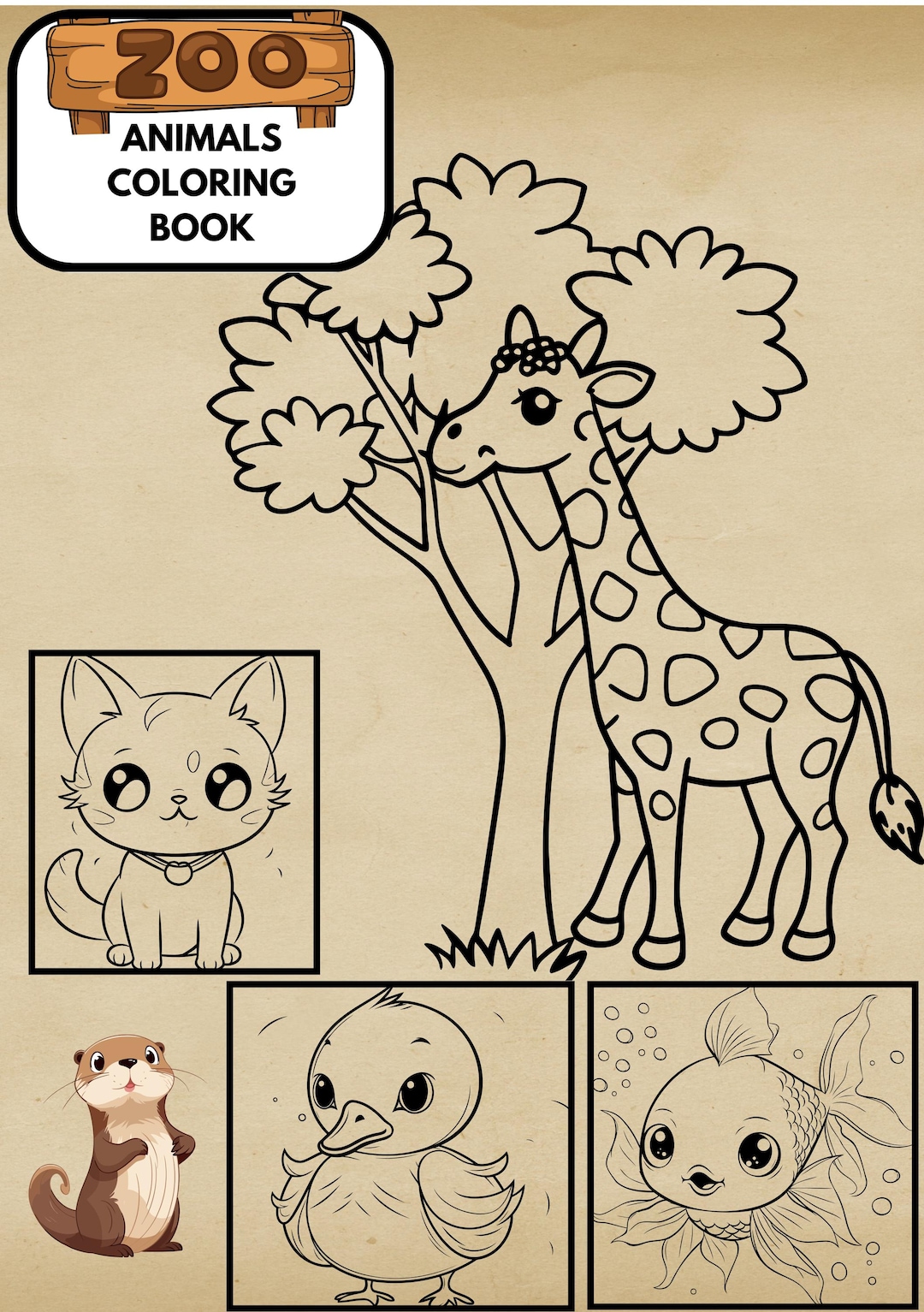 Coloring Book (animals) PDF - Etsy