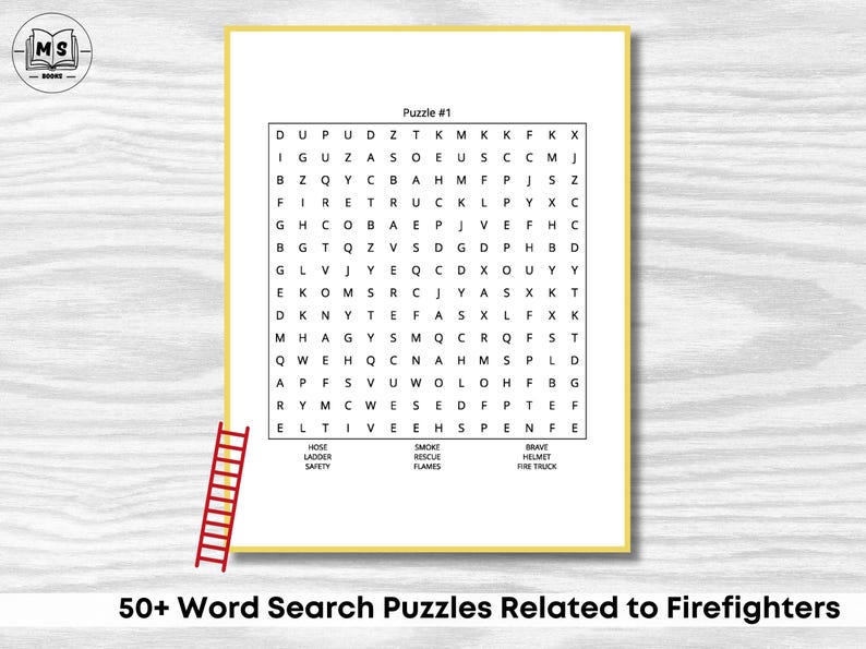 Firefighters Word Search Puzzle Book: Printable Puzzles, Related to ...